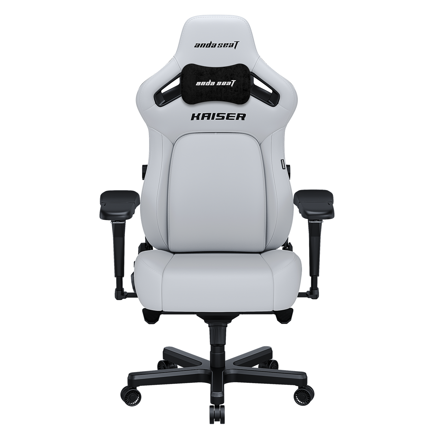 Fotel gamingowy Kaiser 4 XL Anda Seat skórzany biały - Anda Seat | Sklep EMPIK.COM